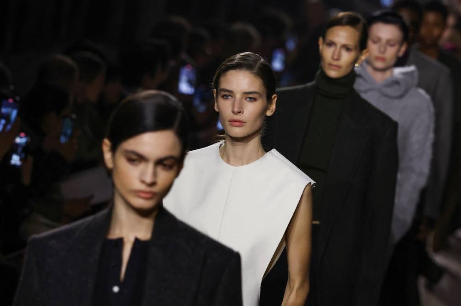 Victoria Beckham shows curled hems and collars at Paris Fashion Week