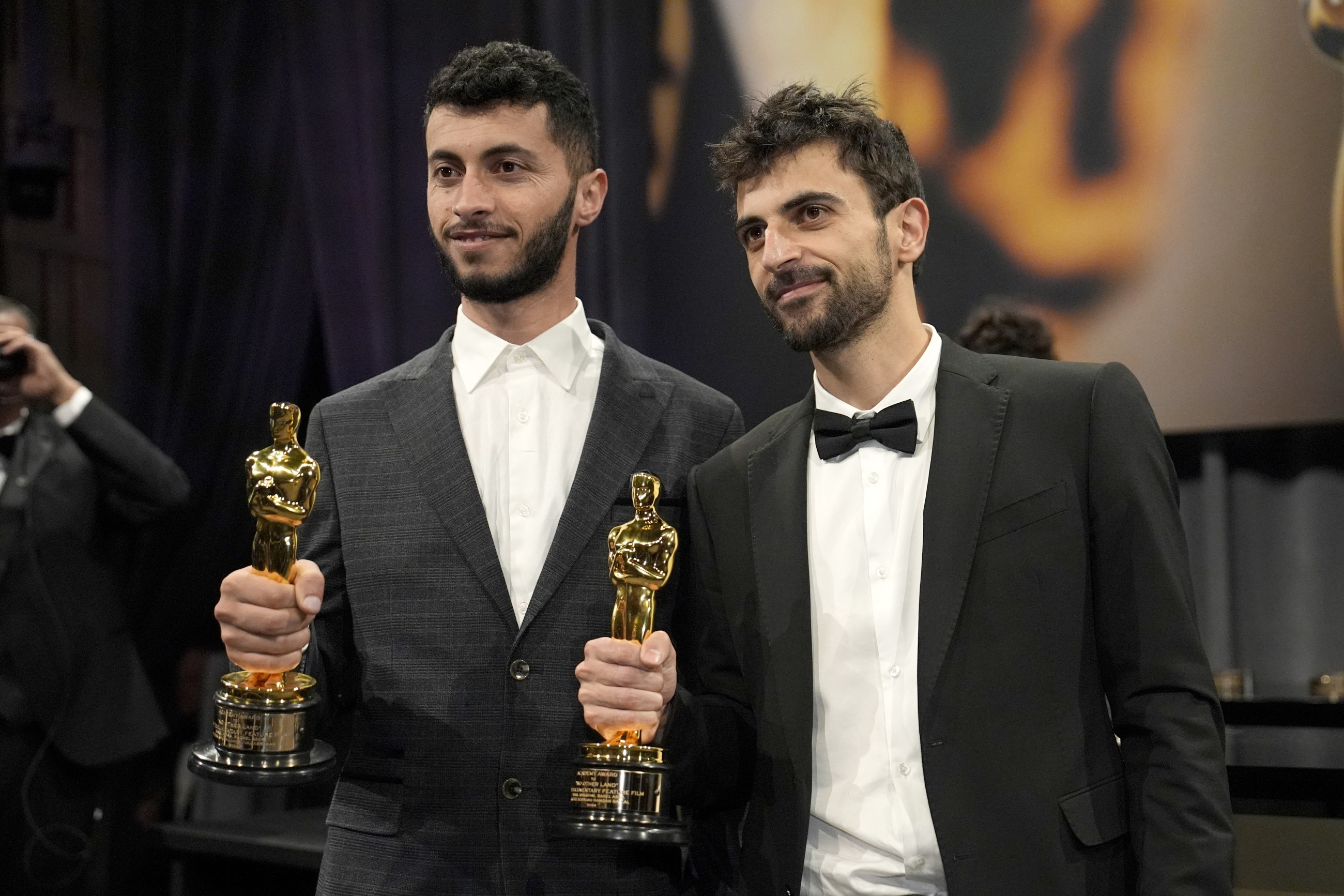 Oscar-winning Palestinian director Basel Adra says his ho...
