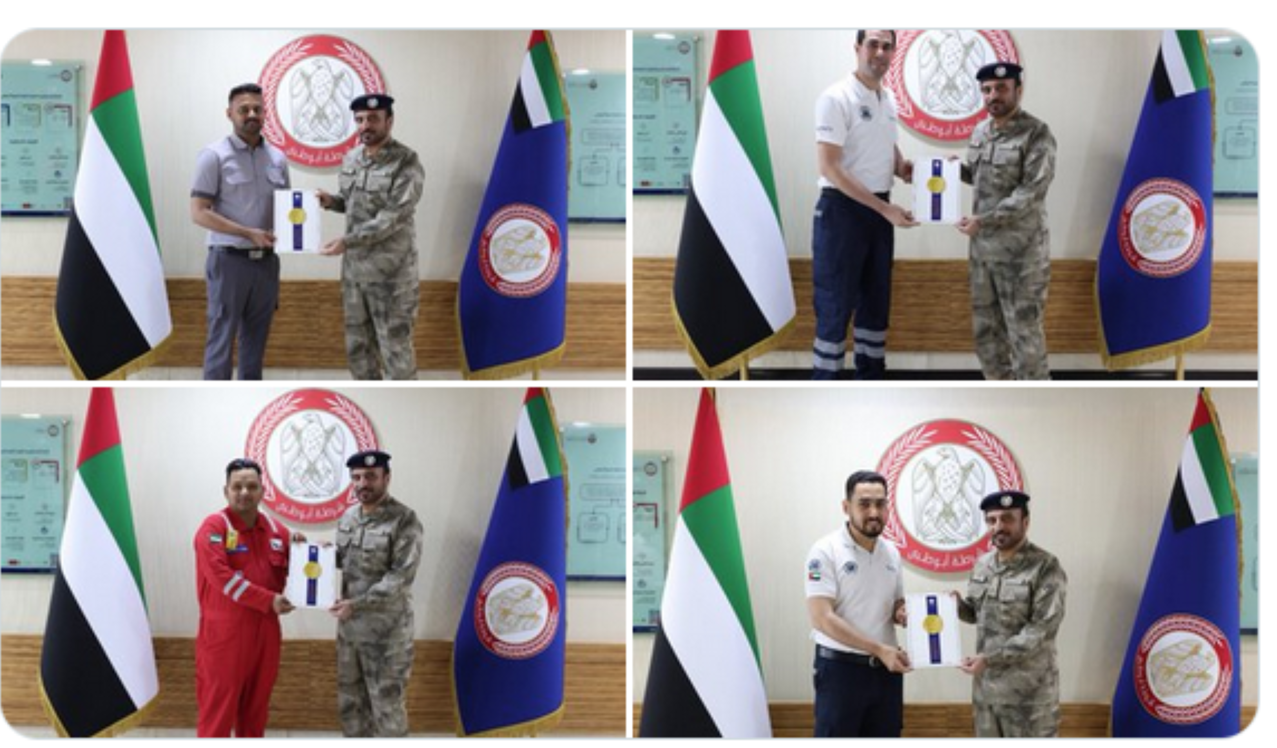 Abu Dhbai Police honour 4 men for rescuing injured people