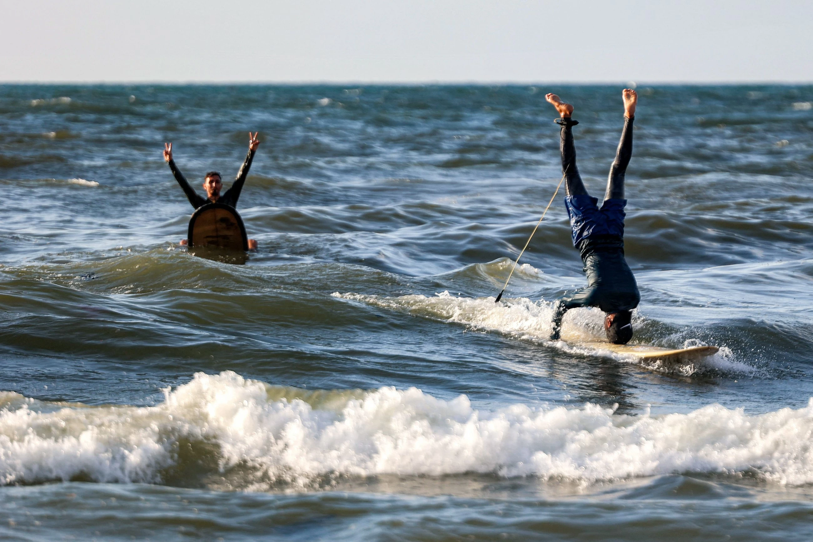 Gaza's surfers seek solace in the sea
